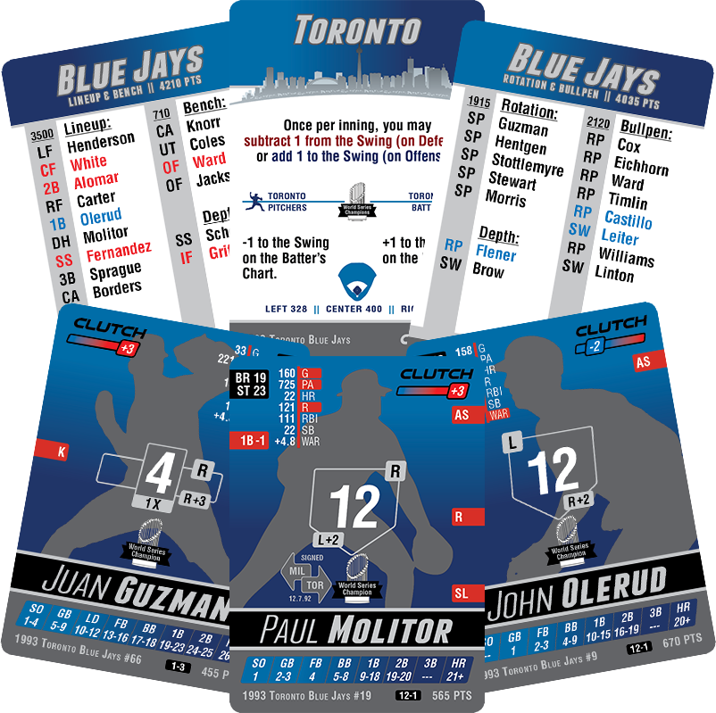 Clutch Card Games > Historical Team Sets > 1993 Toronto Blue Jays Team Set